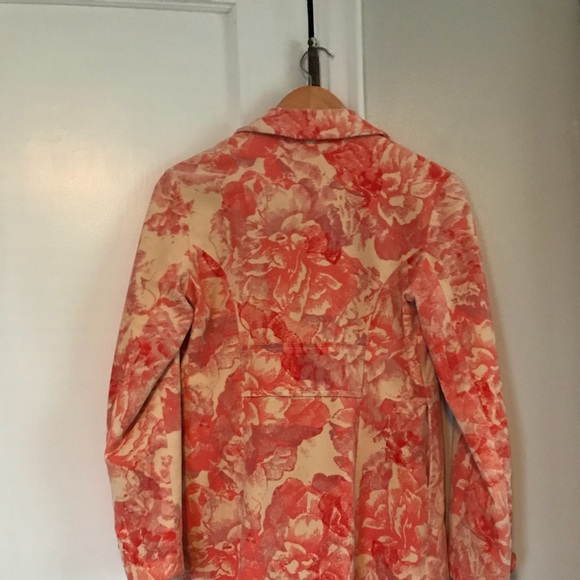 Jackets & Coats | Elevenses Jacket Floral Pattern Mid Thigh Jacket ...